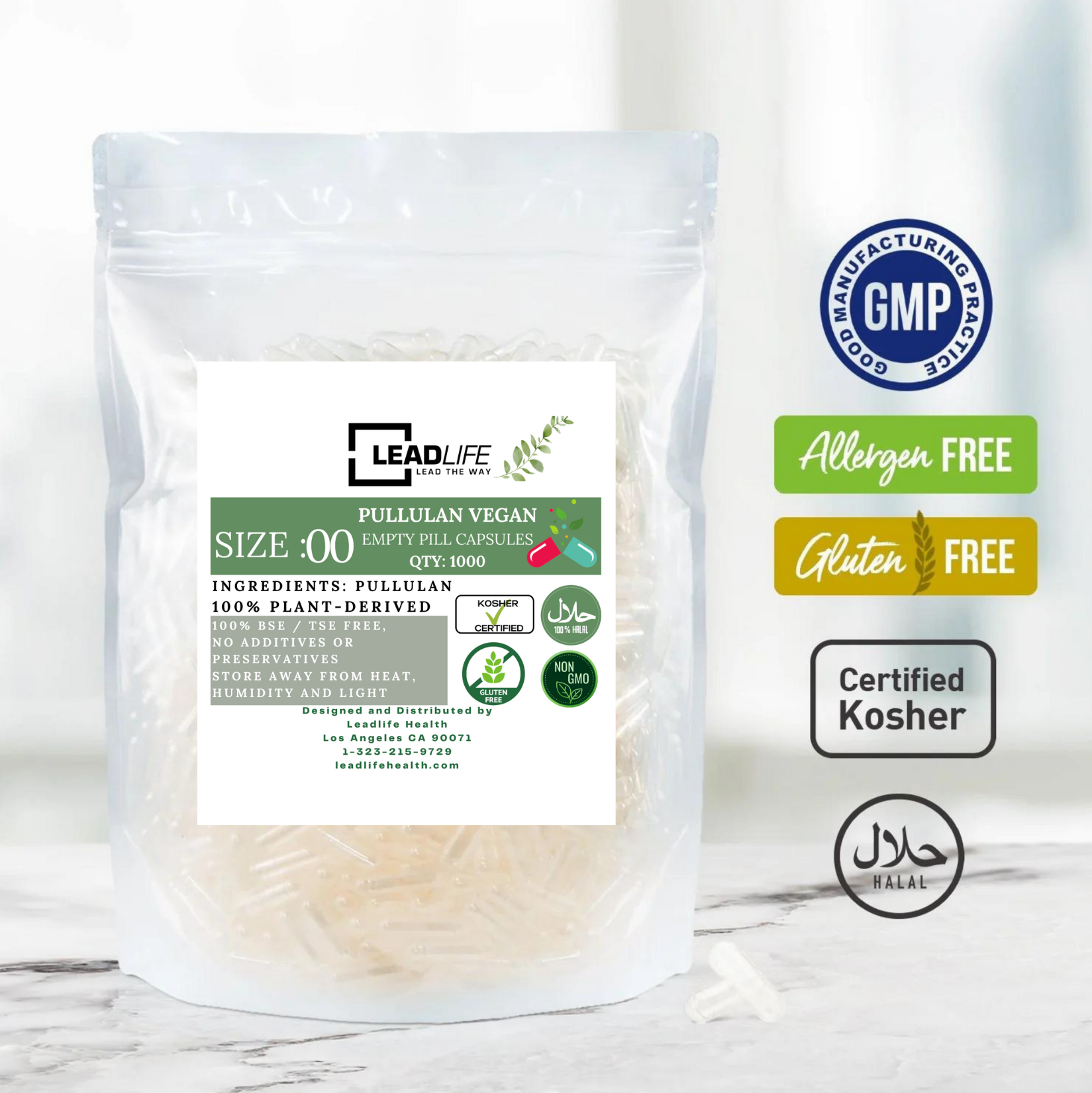 Buy Best Clear Pullulan Vegetarian Capsules Online | LEADLIFE