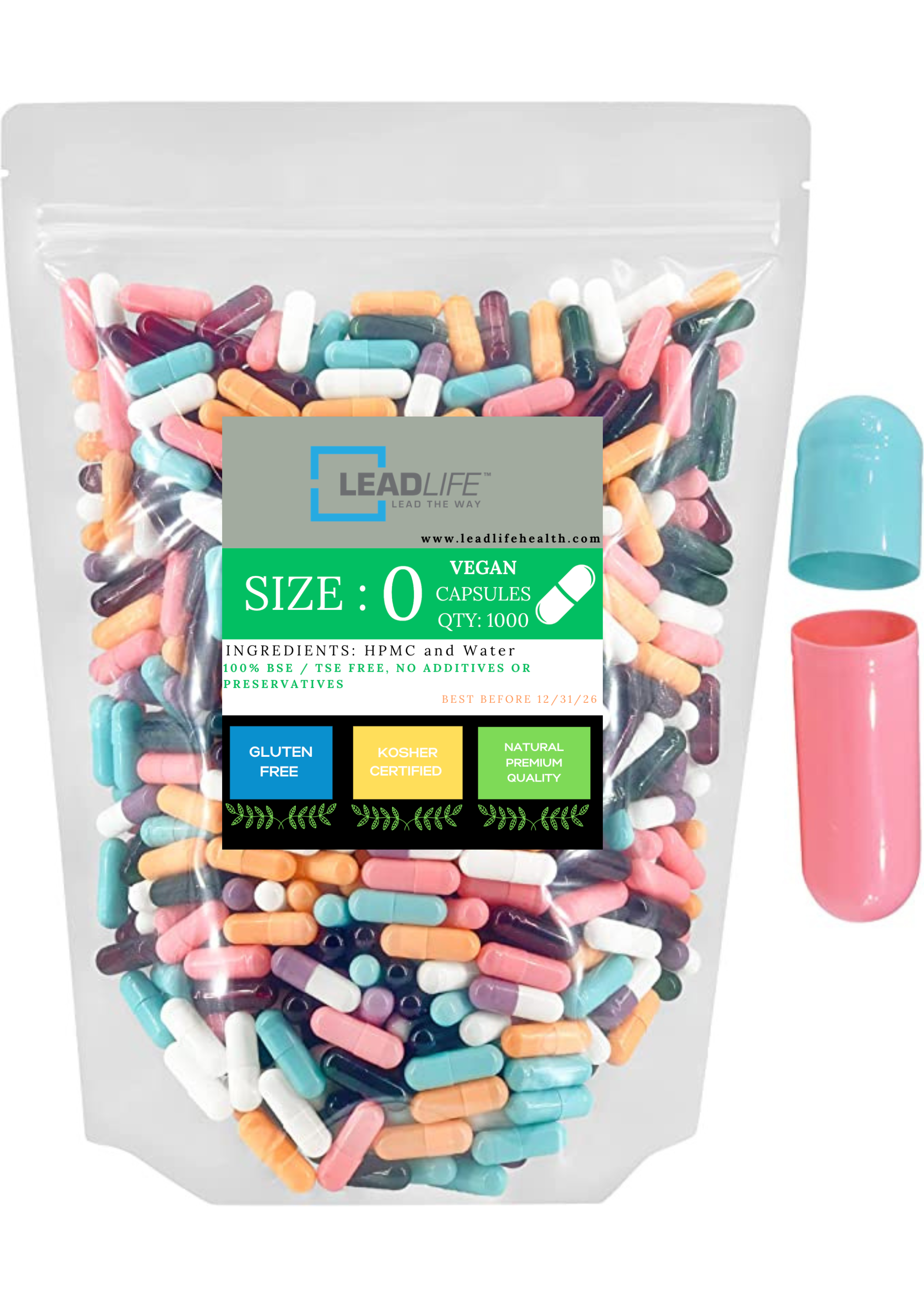 Empty Vegetarian Pill Capsules - DIY Vegetable Capsule Filling - Veggie ...
