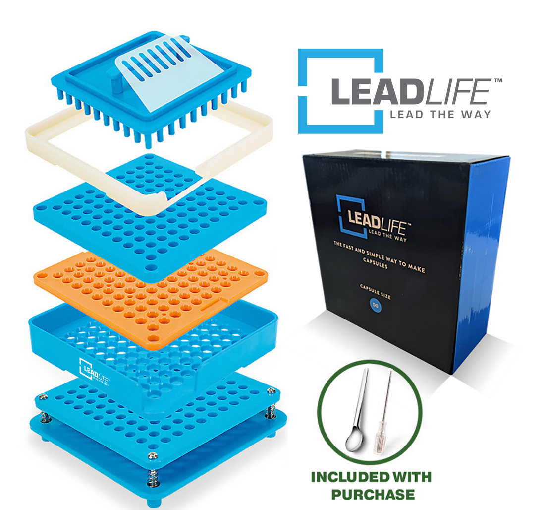100-Hole Manual Capsule Filler (Sizes 000–5), The P Series.